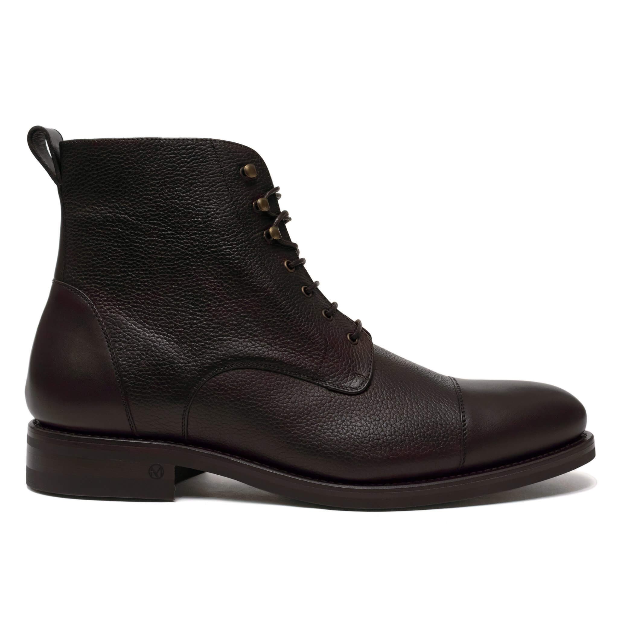 UPMEN Custom Men's Dress Boot | Logan Boot Dark Brown Full Grain and ...